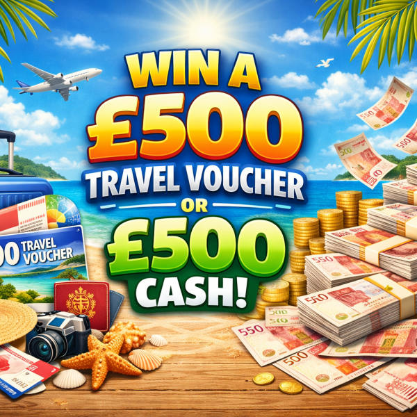 £500 Travel Voucher or £500 Cash! – 777 Raffles